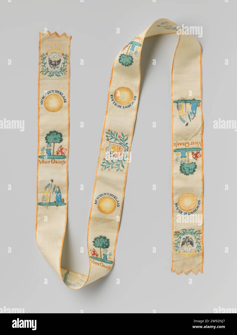 Oranjelint, anonymous, 1725 - 1750 ribbon (material) Ribbon with ...