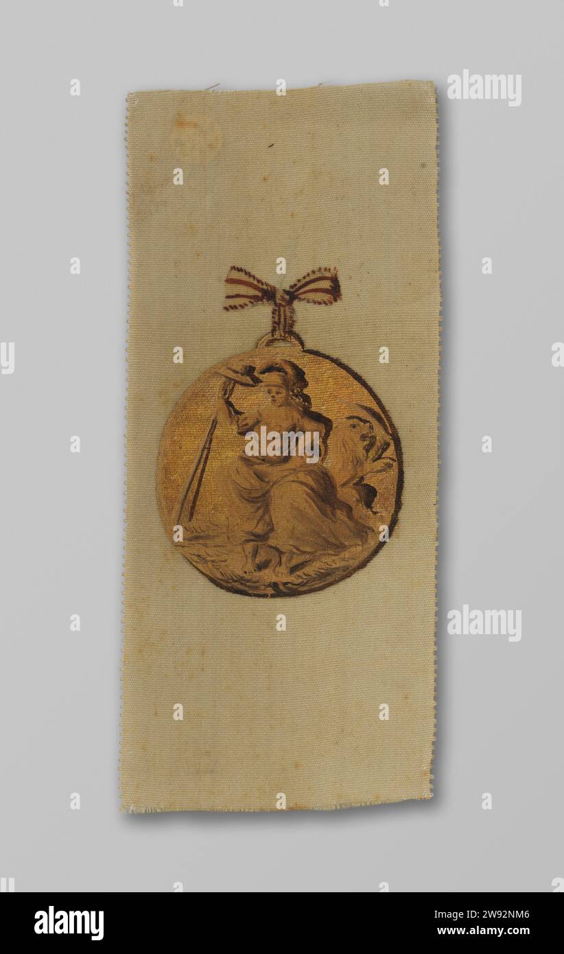 Patriottenlint, , 1750 - 1800 ribbon (material) Ribbon on which ...