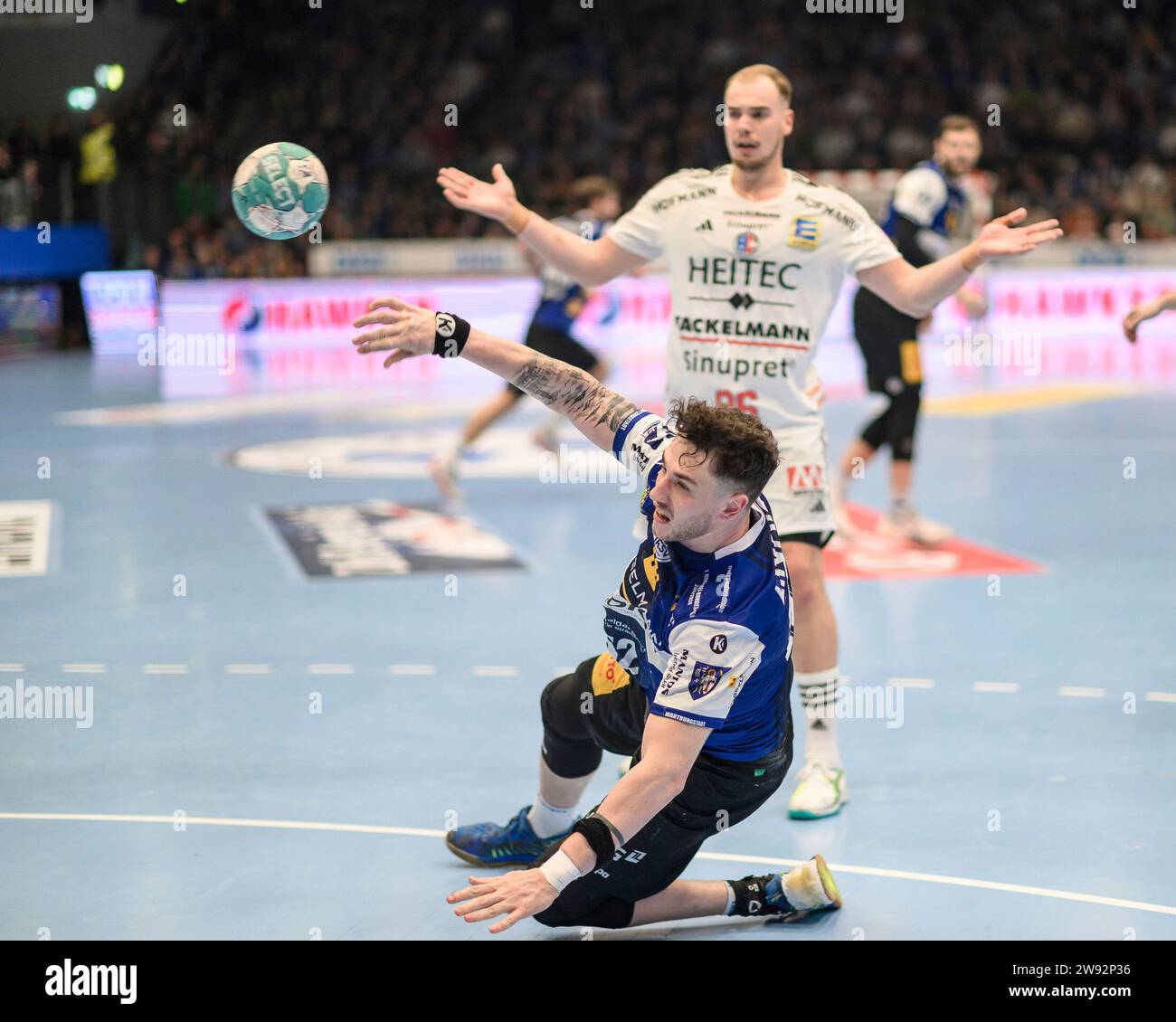 Eisenach, Deutschland. 23rd Dec, 2023. Justin Kurch (Kreis, THSV ...