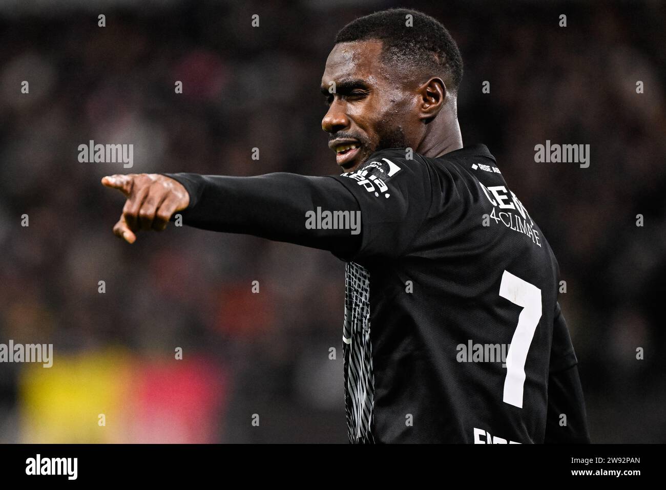 Brussels, Belgium. 23rd Dec, 2023. Genk's Alieu Fadera celebrates after ...