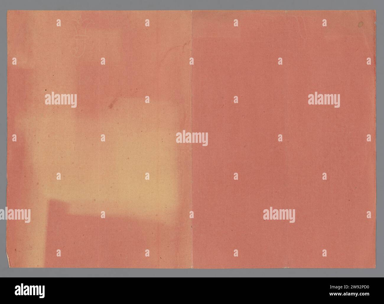 Plain pink paper, anonymous, 1800 - 1900 decorated paper Leaf solid ...