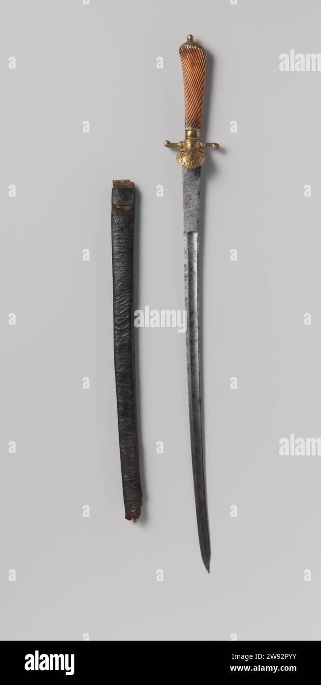 Short straight sword with copper pare rod and hert shorns grabbed with ...