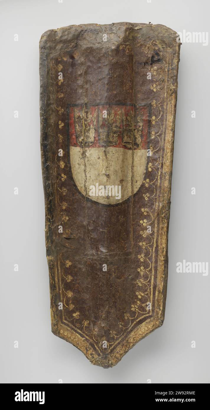 Burgundian shield with the painted weapon of Cologne, Anonymous, 1400 ...