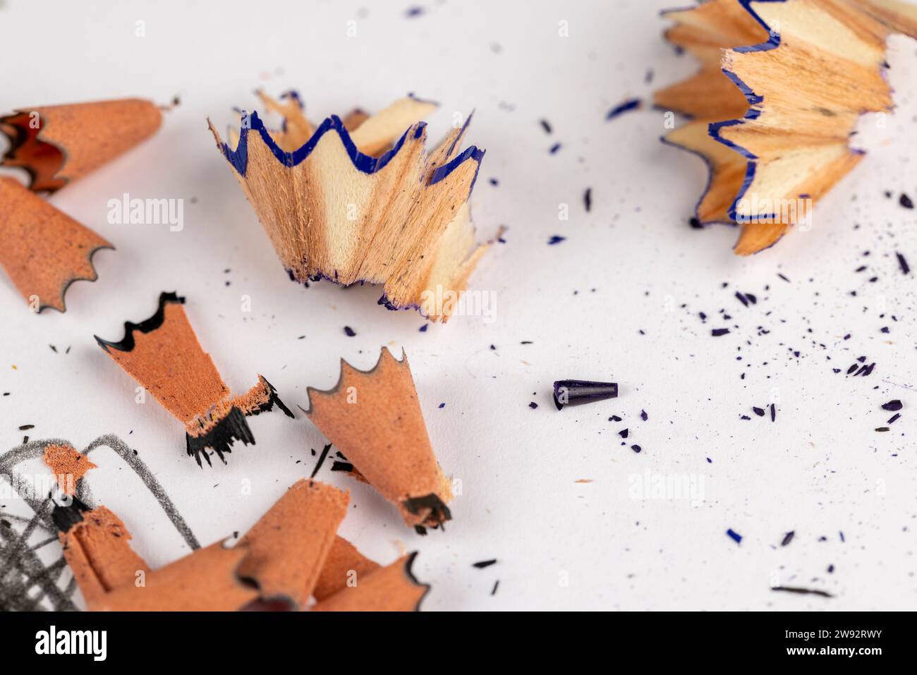 sharp black pencil on paper close-up , school supplies black pencil on ...