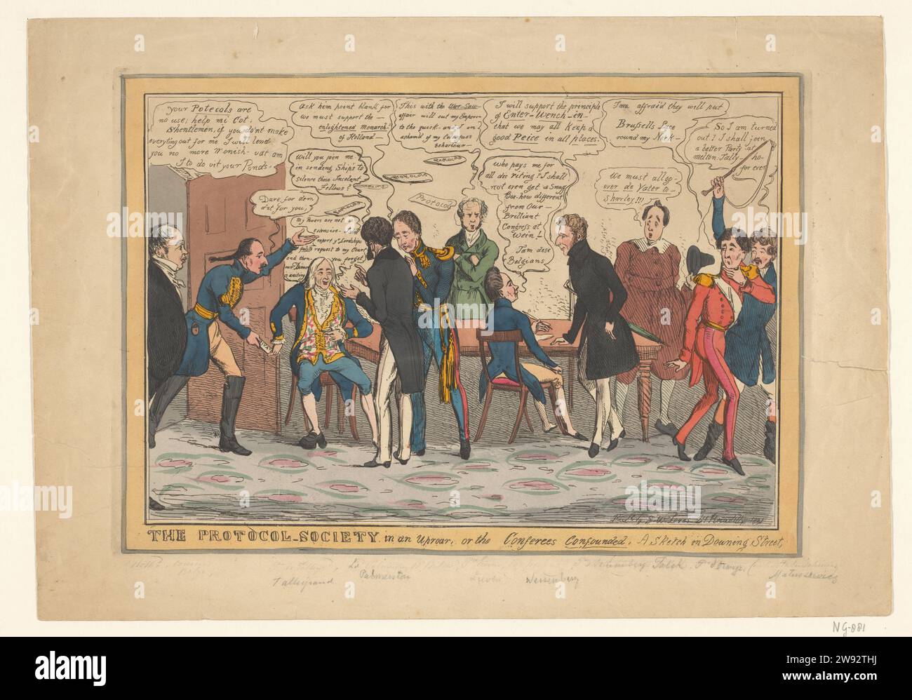Cartoon on the division at the London conference, 1831, Henry Heath ...