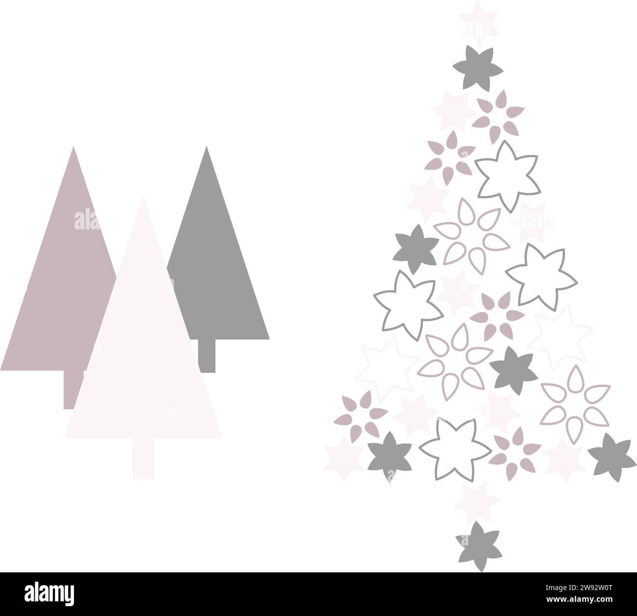 cute Christmas trees, Christmas trees with transparent background Stock ...