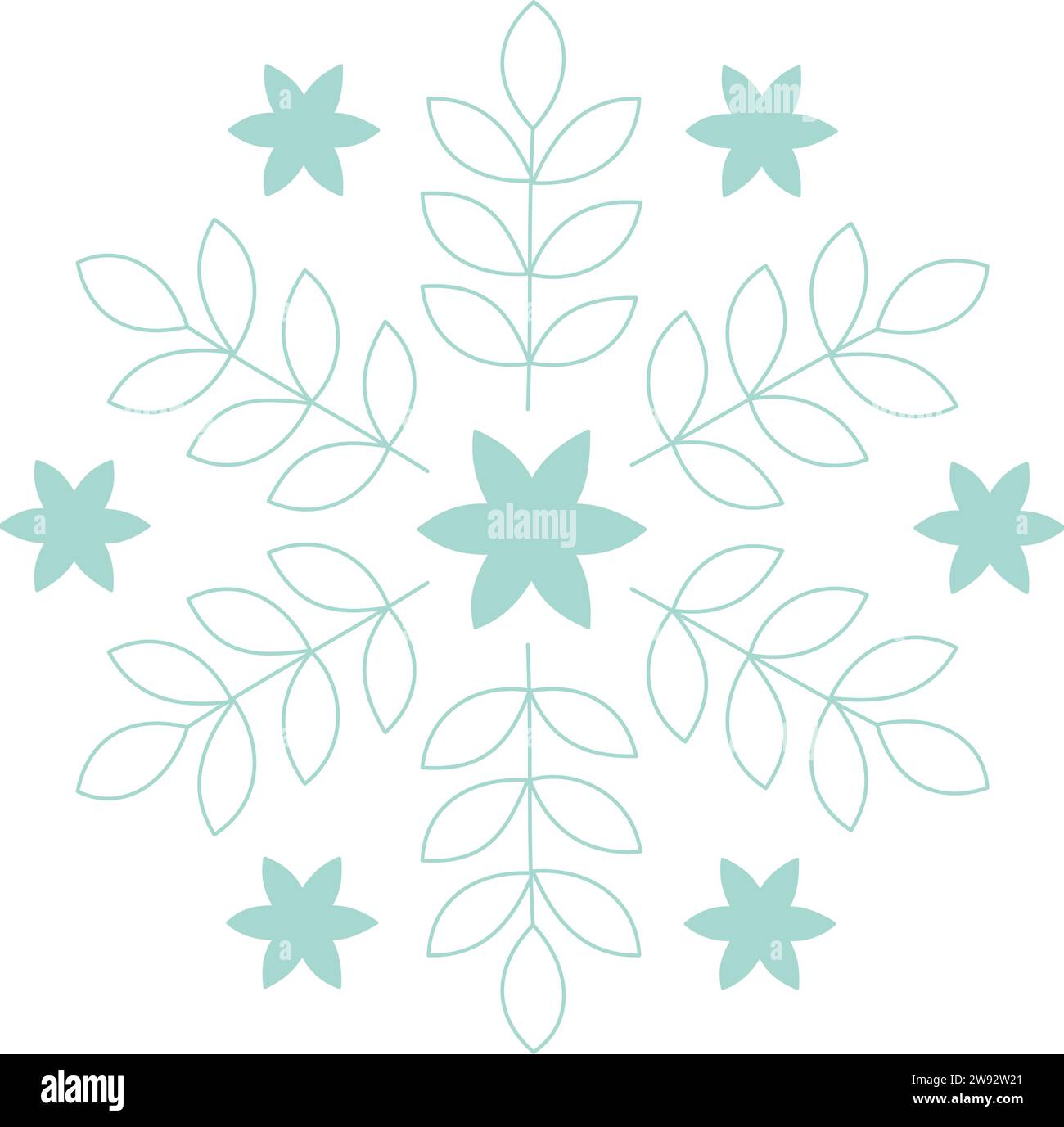 Snowflake green with transparent background Stock Vector Image & Art ...