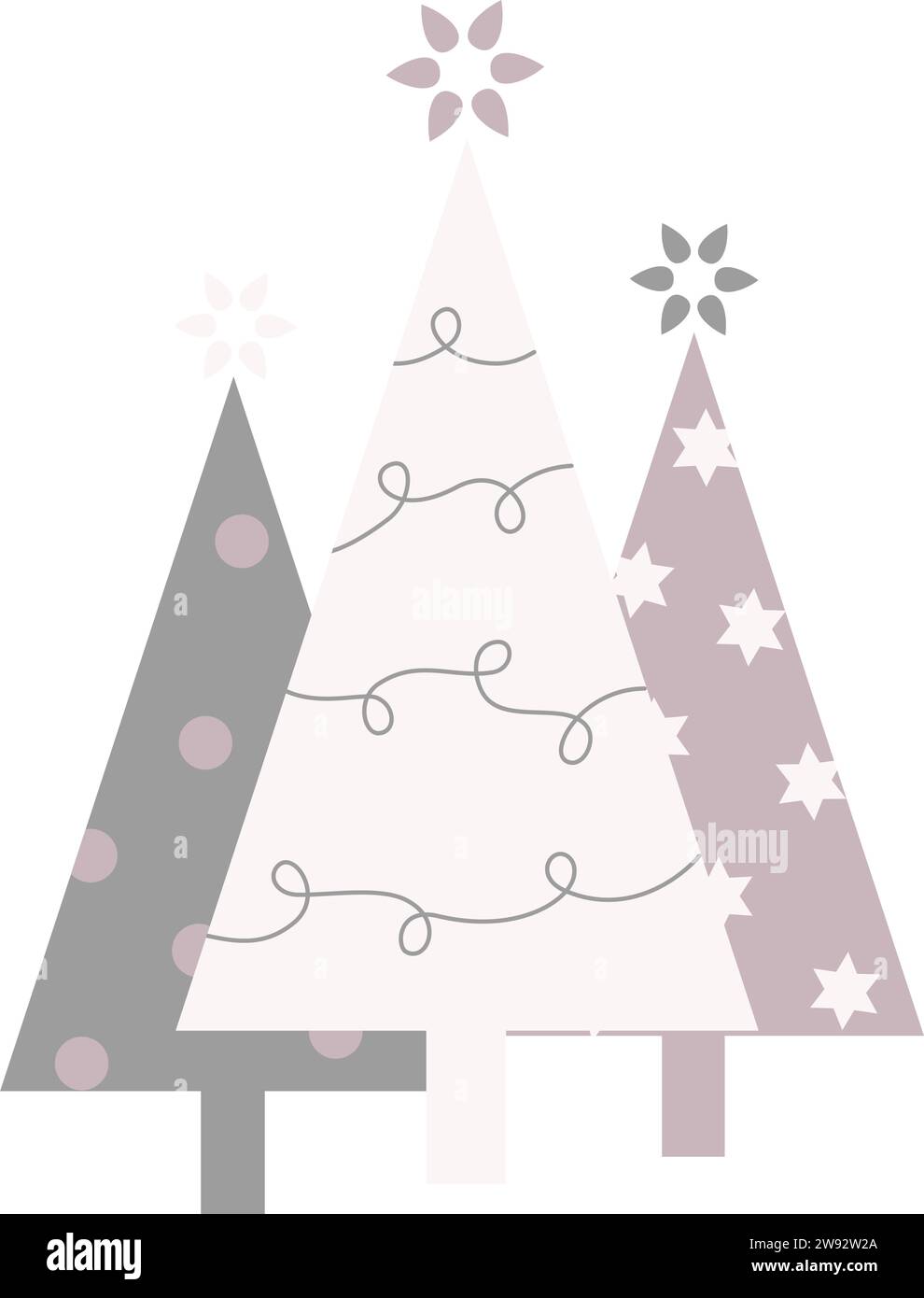 cute Christmas trees, Christmas trees with transparent background Stock ...