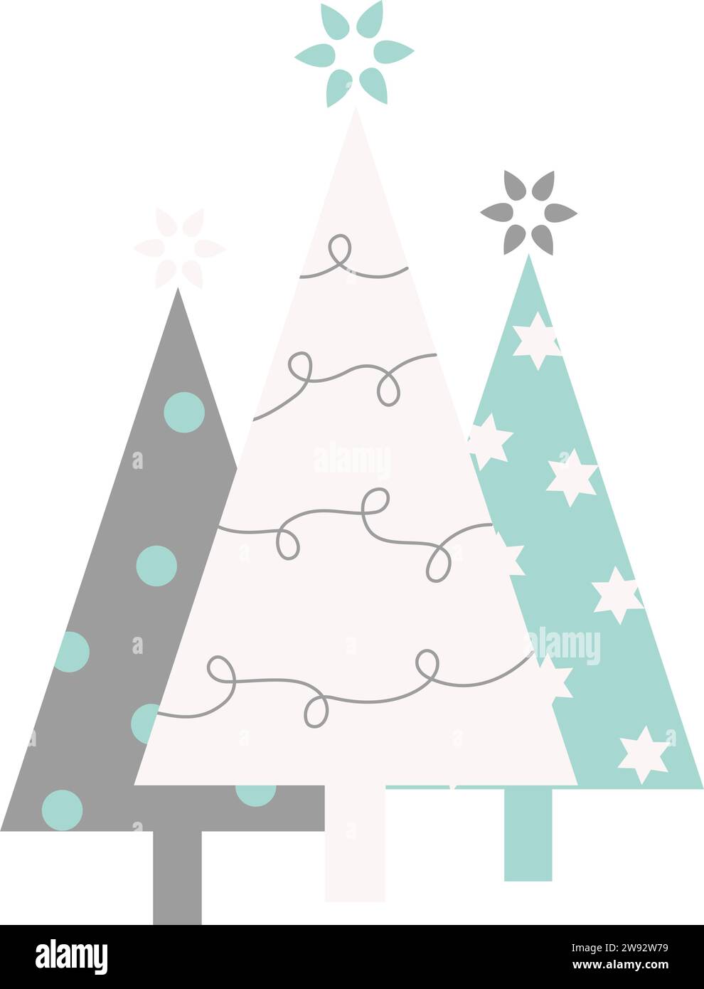 cute Christmas trees, Christmas trees with transparent background Stock ...