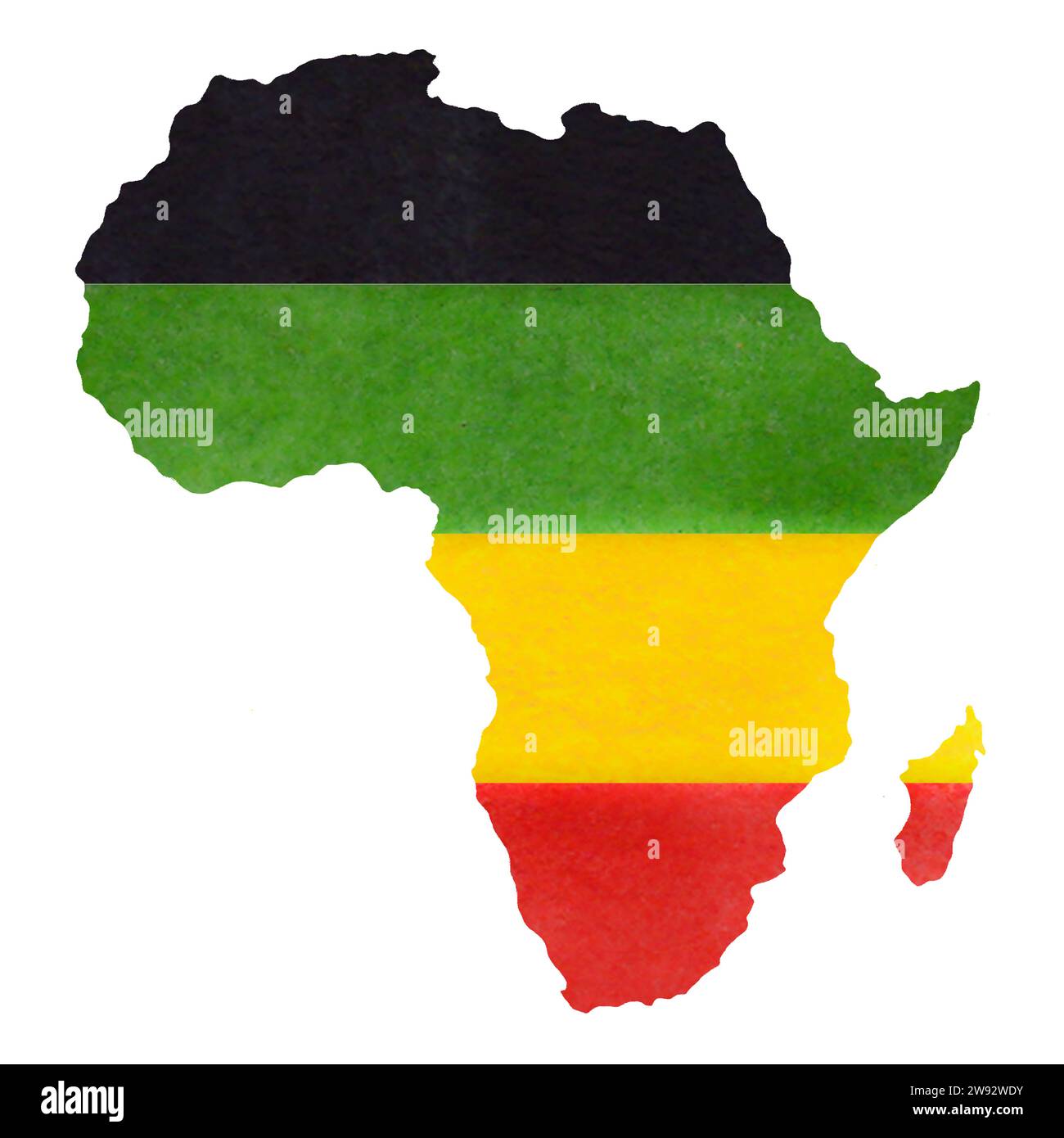 Black history month. Africa outline map continent, flag colors black ...