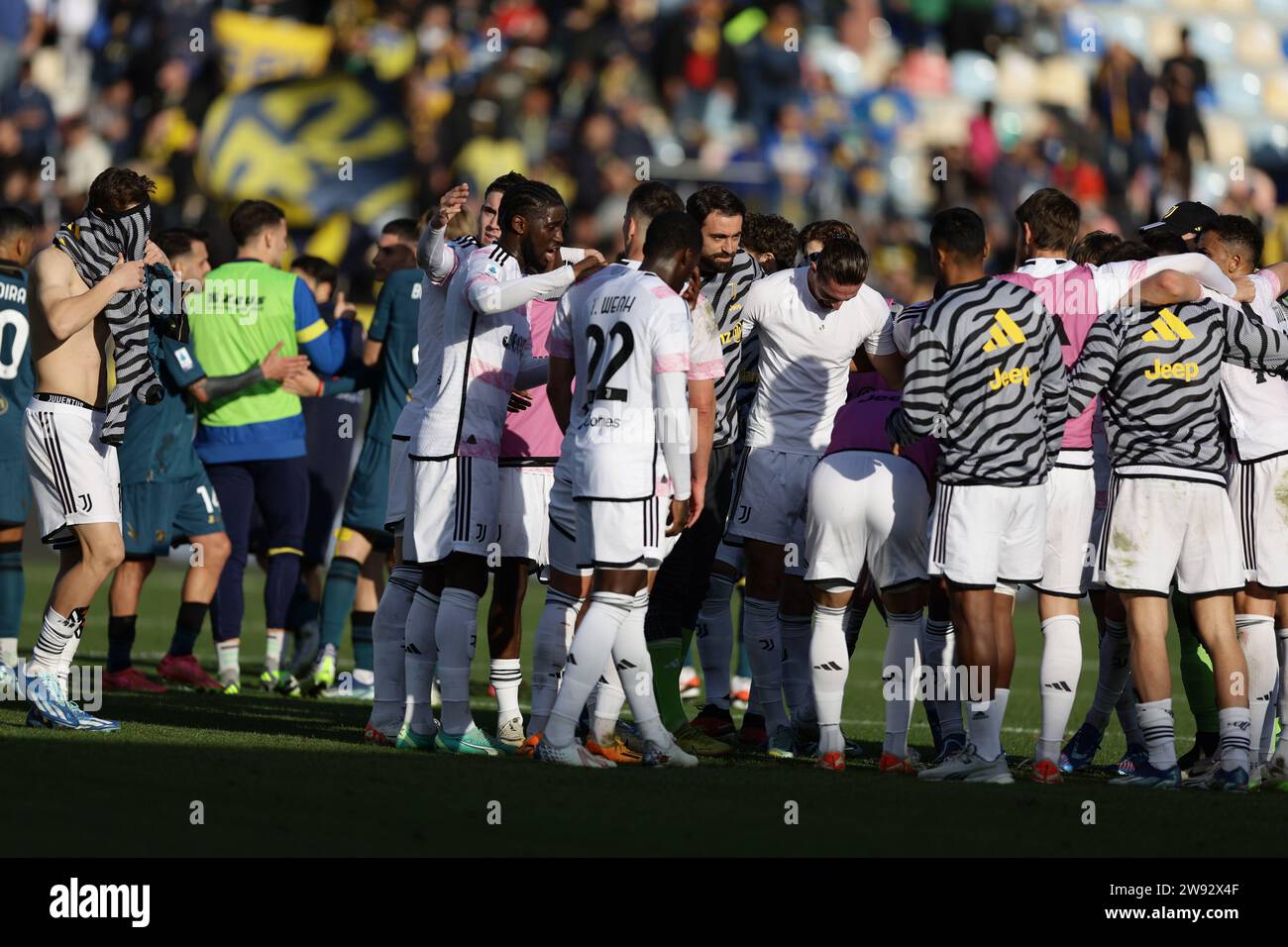 Juventus celebrate victory match during the Serie A football match ...