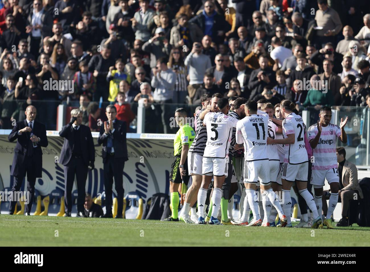 Juventus' TurkishF Kenan Yıldız celebrates after scoring a goal during ...