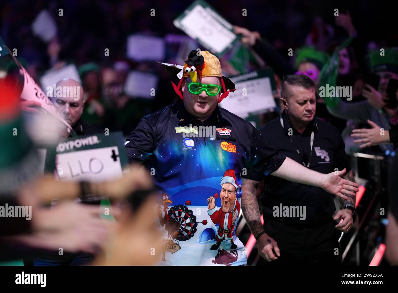 Ricky Evans before his match against Nathan Aspinall on day nine of the ...