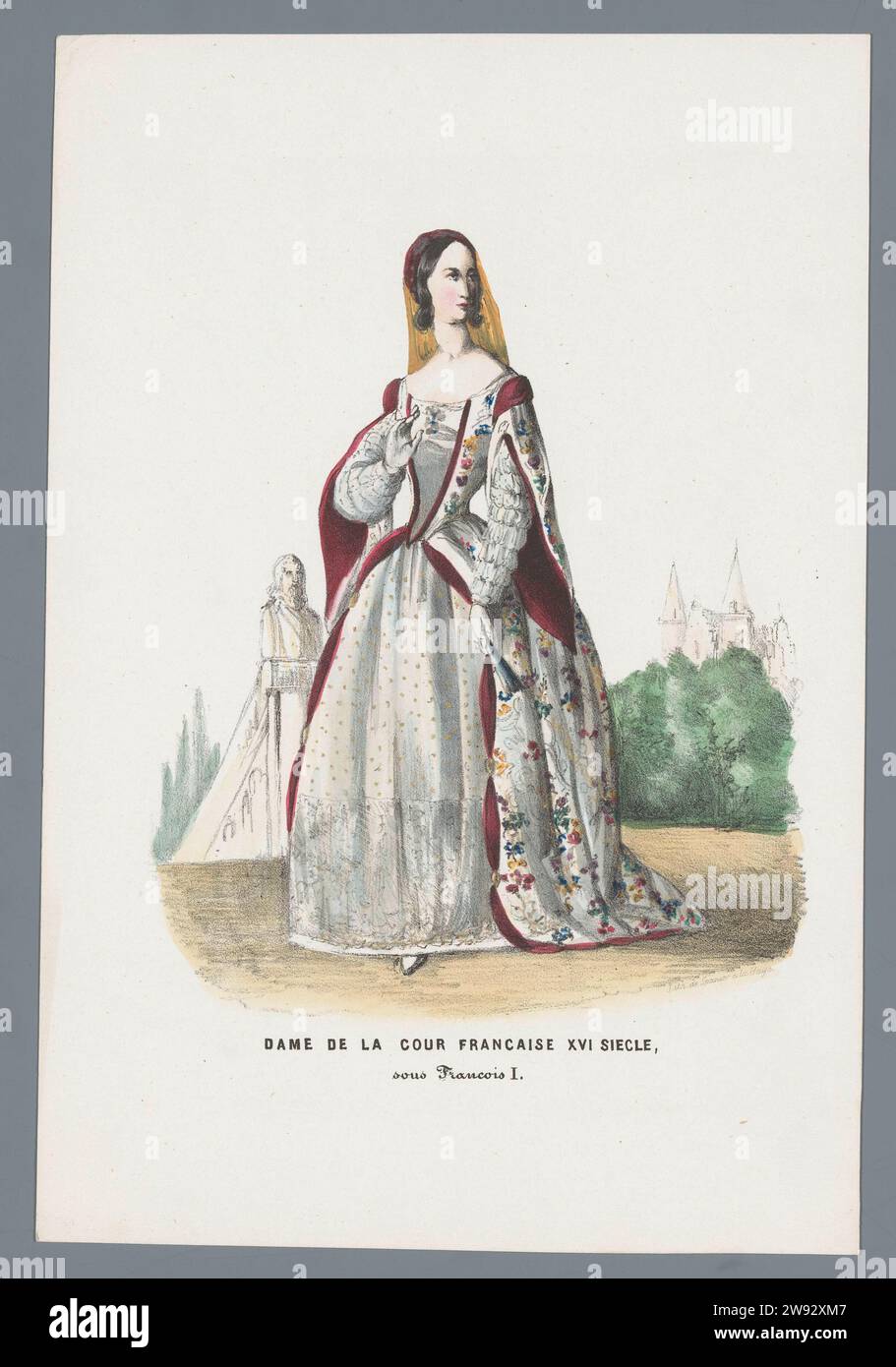 Lady of the French Court XVI century, under Francois I, Elias Spanier ...