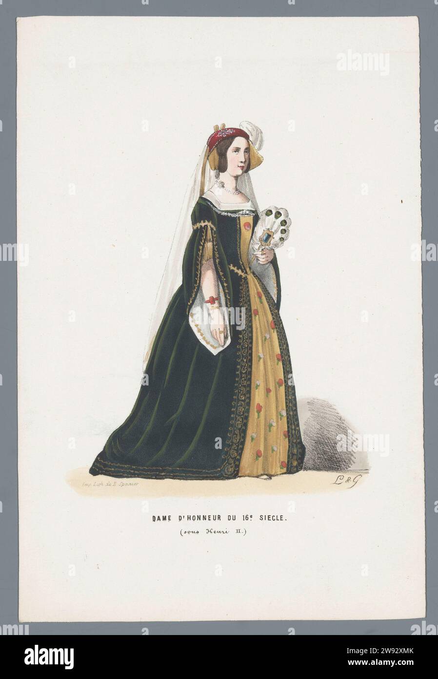 Lady of honor of the 16th century (under Henri II), Elias Spanier ...