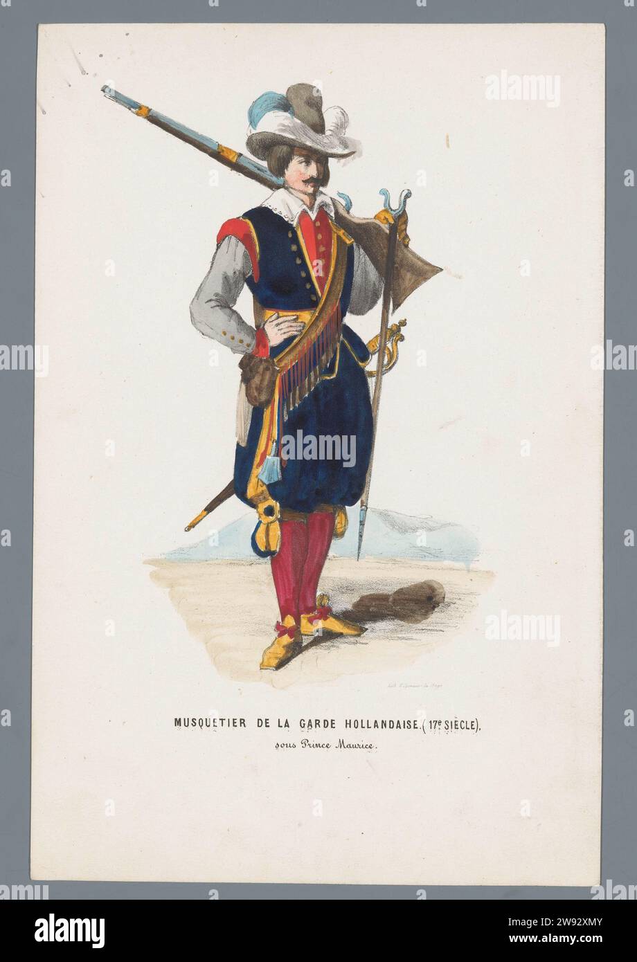 Musquetier of the Dutch guard (17th century). under Prince Maurice ...