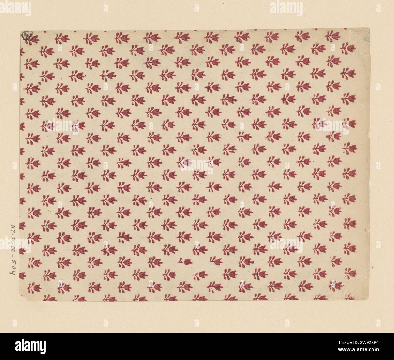 Blade with flower pattern, anonymous, 1800 - 1900 Leaf with regular ...