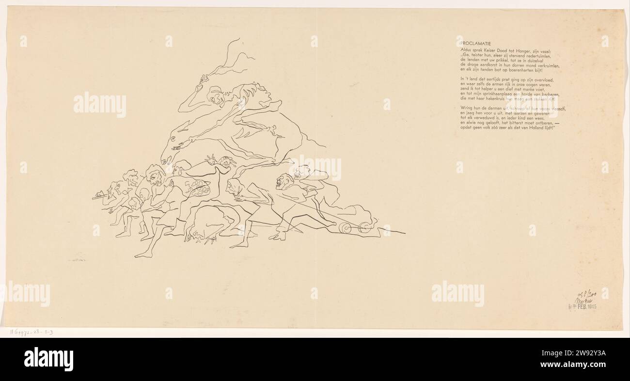 Proclamation, Morgan, 1945 print Rhyme print with a group to the left ...