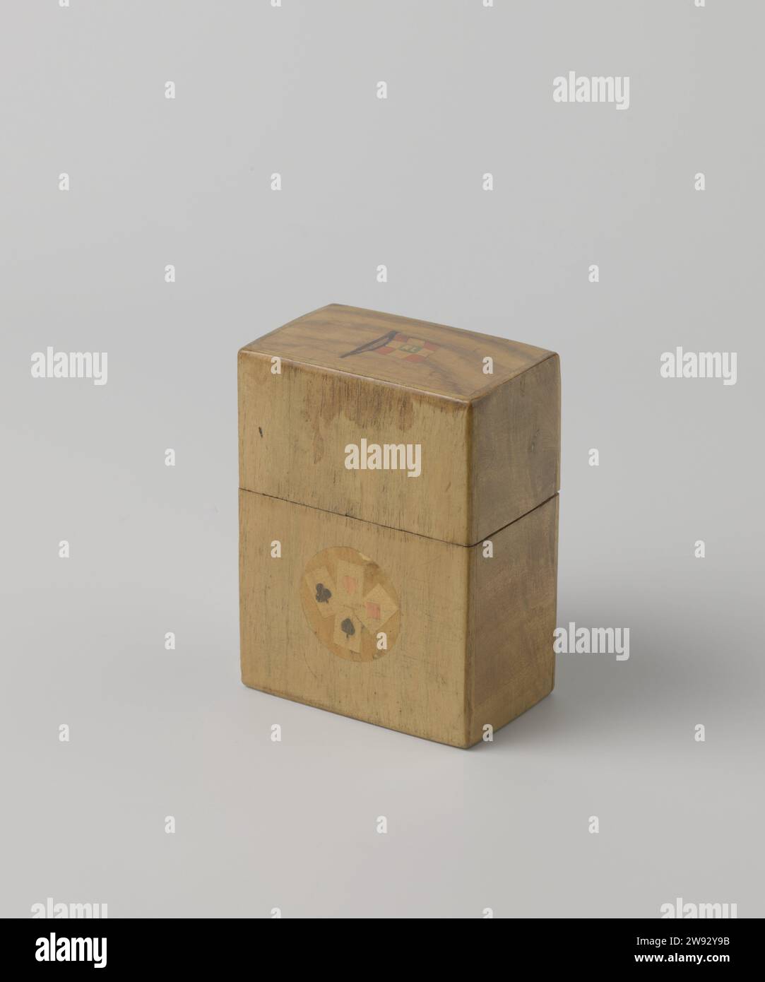 Card game about the Dutch East Indies in wooden box with logo of the ...