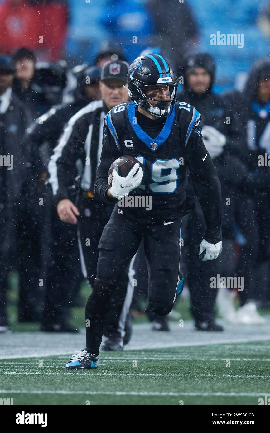 Carolina Panthers wide receiver Adam Thielen (19) runs with the ball ...