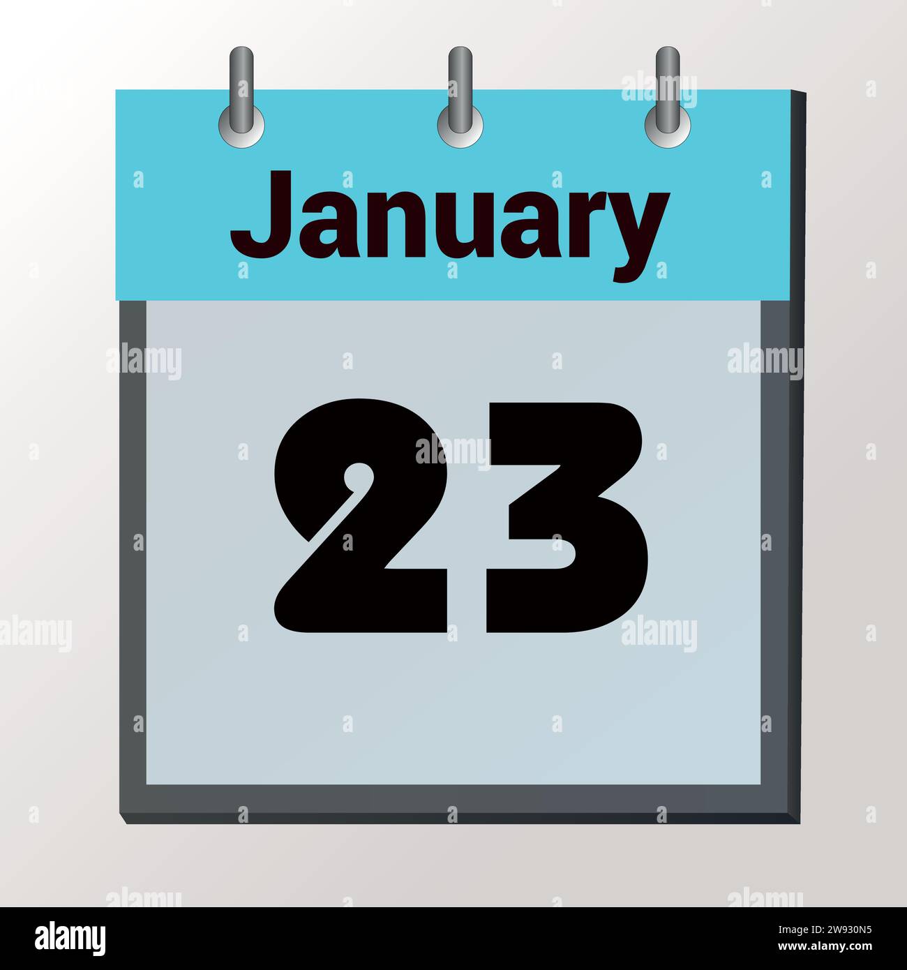 day on the calendar, vector image format, January 23 Stock Vector Image ...