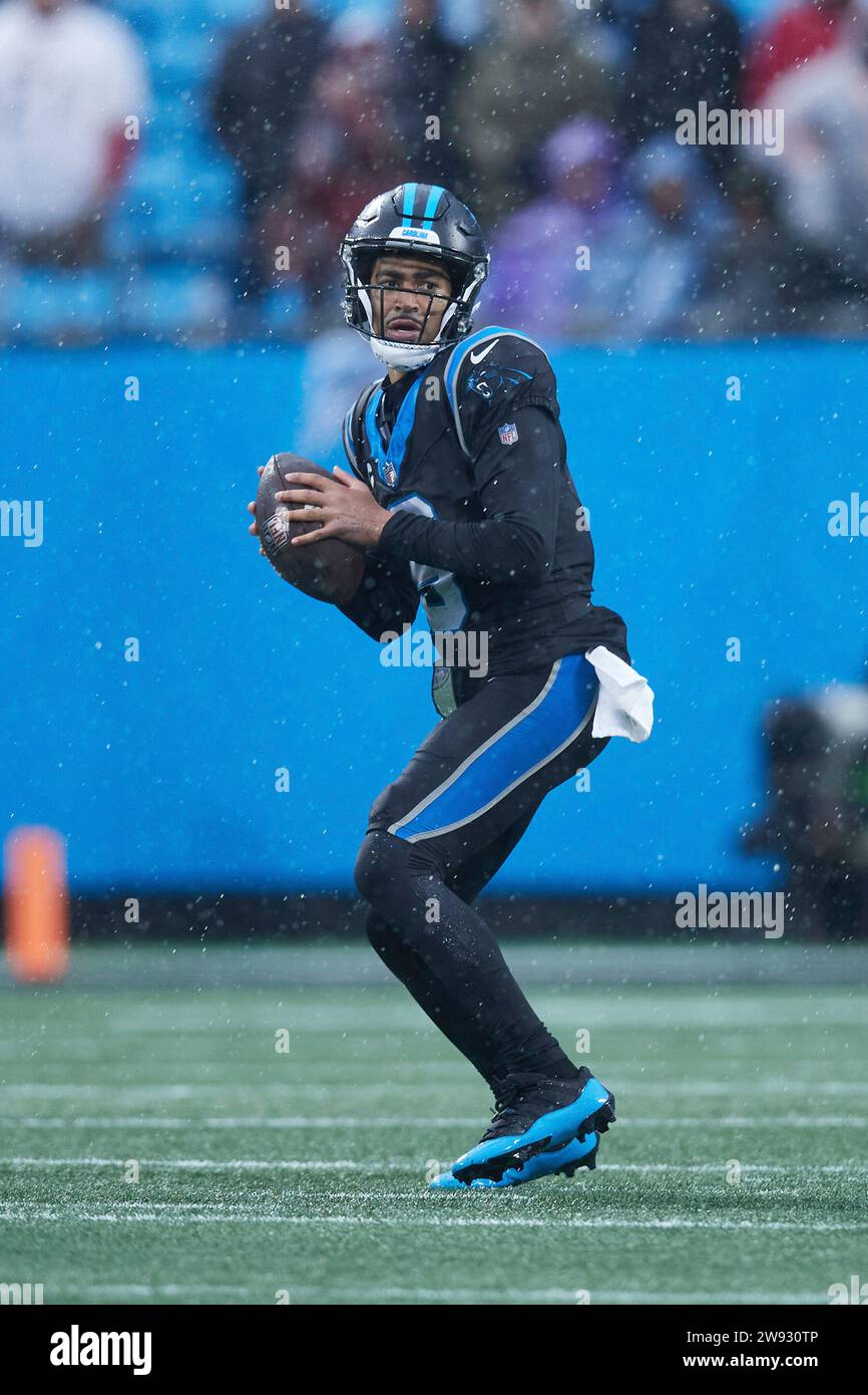 Carolina Panthers quarterback Bryce Young (9) looks for an open ...