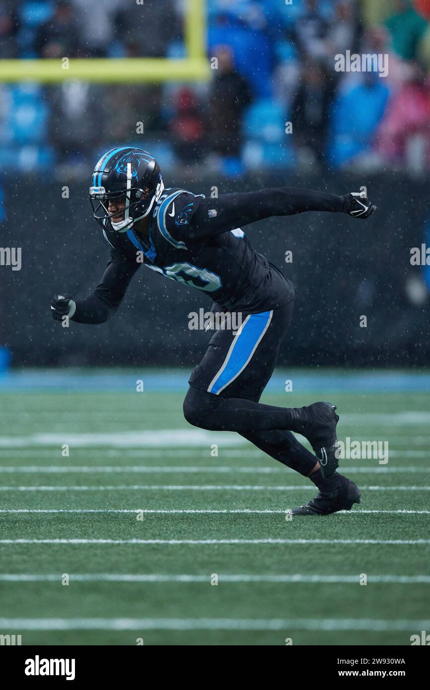 Carolina Panthers linebacker Amare Barno (90) on defense during an NFL ...