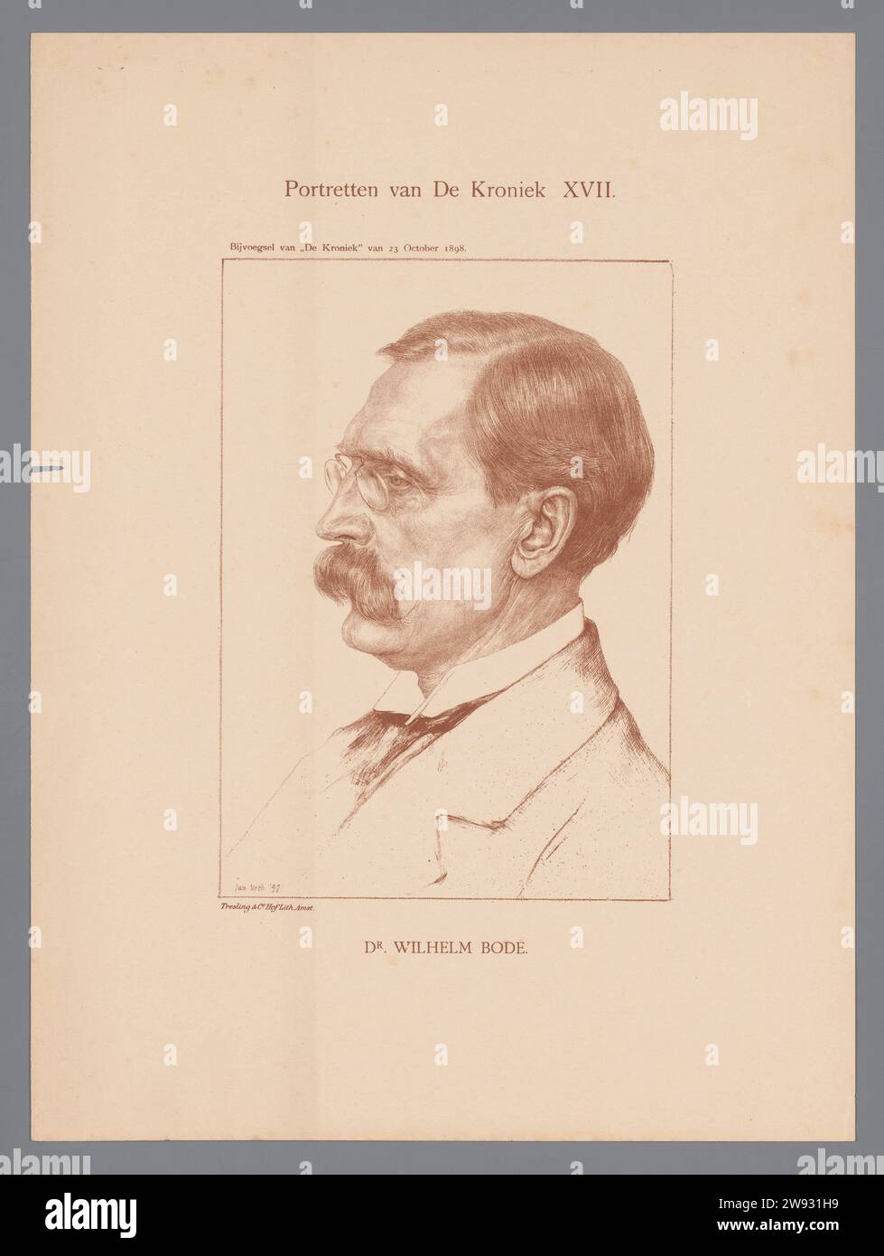 Dr. Wilhelm Bode, Jan Veth, 1898 print Print with title and caption ...