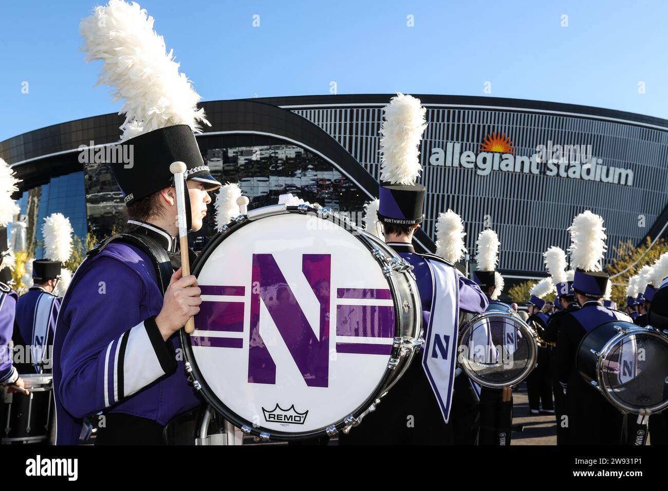 Las Vegas, NV, USA. 23rd Dec, 2023. A member of the Northwestern ...