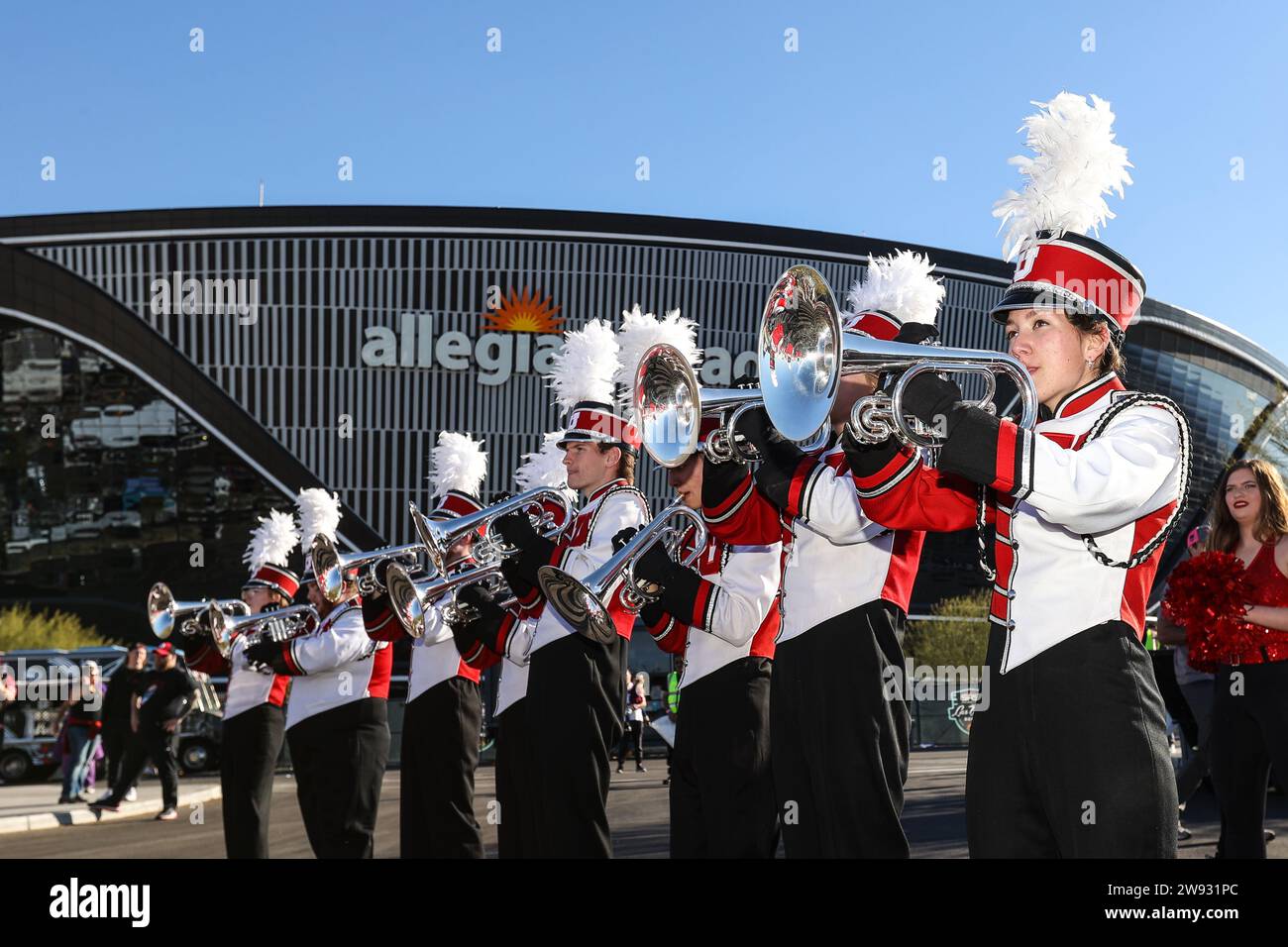 Las Vegas, NV, USA. 23rd Dec, 2023. Members of the Utah Utes marching ...