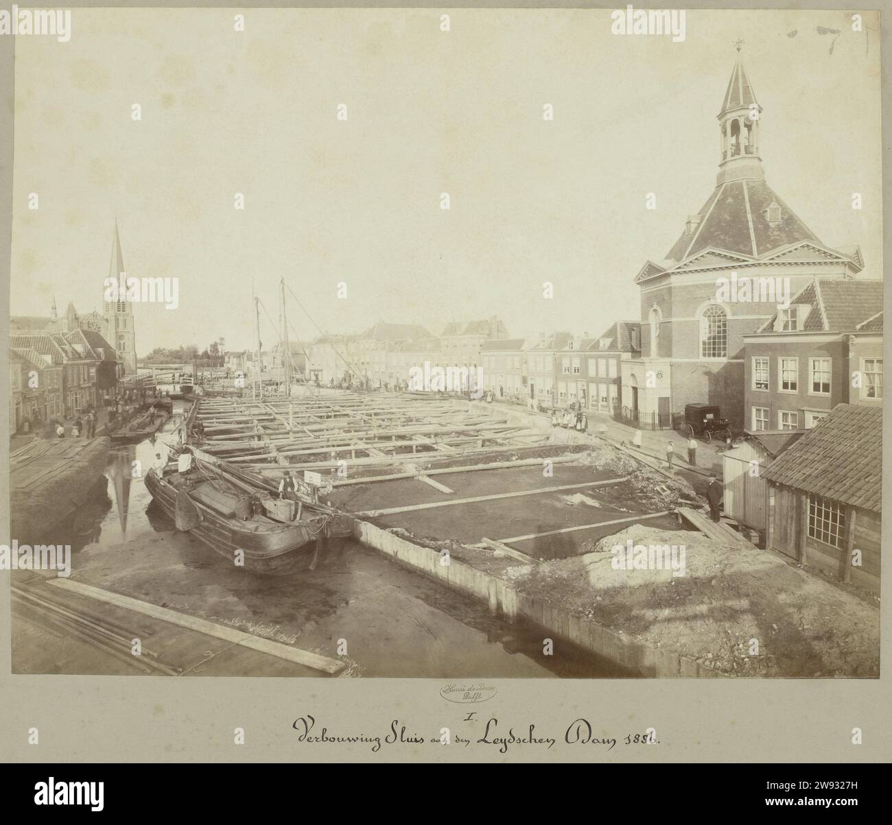 Renovation Sluis aan den Leydschen Dam 1886, Henri de Louw, 1886 ...