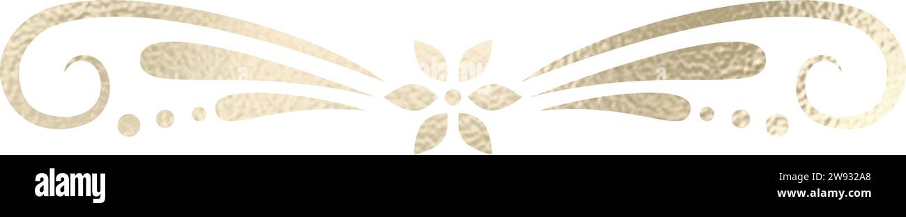 Text divider, border, text border, gold with transparent background ...