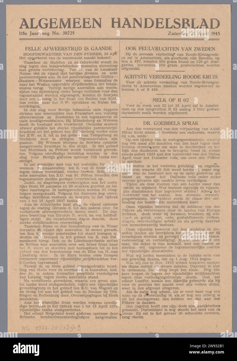 German newspaper 1945 hi-res stock photography and images - Alamy