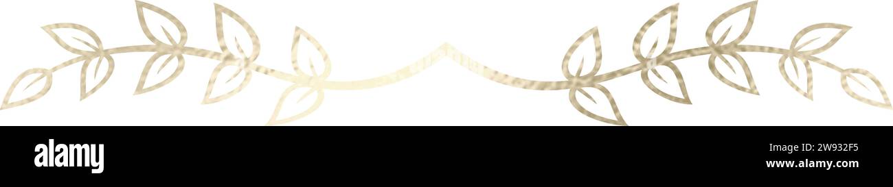 Text divider, border, text border, gold with transparent background ...