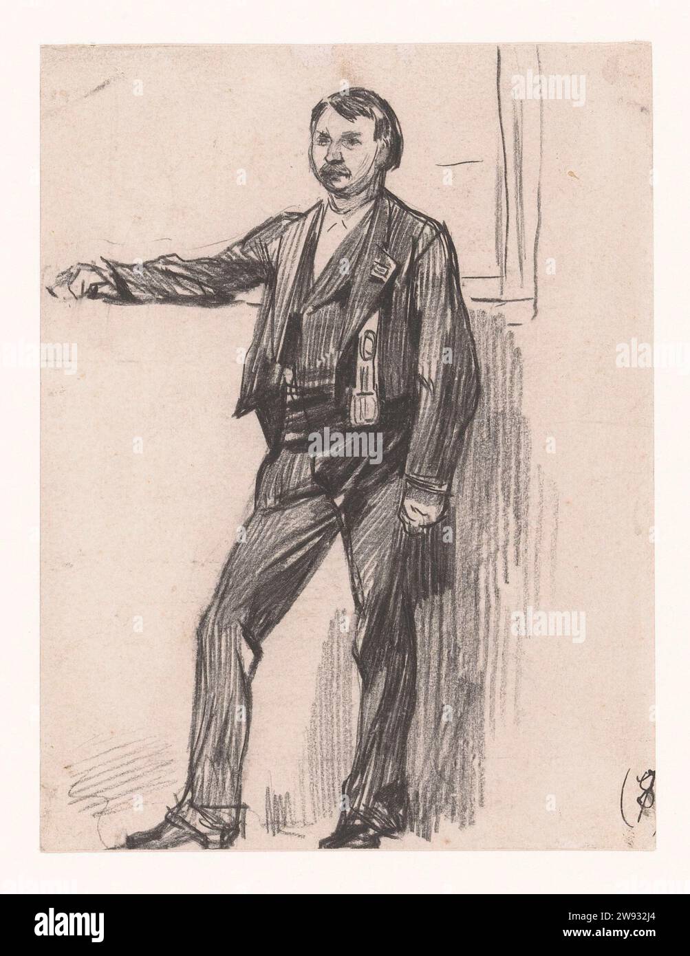 Bode of the Lower House, Pieter de Josselin de Jong, 1887 drawing Man ...