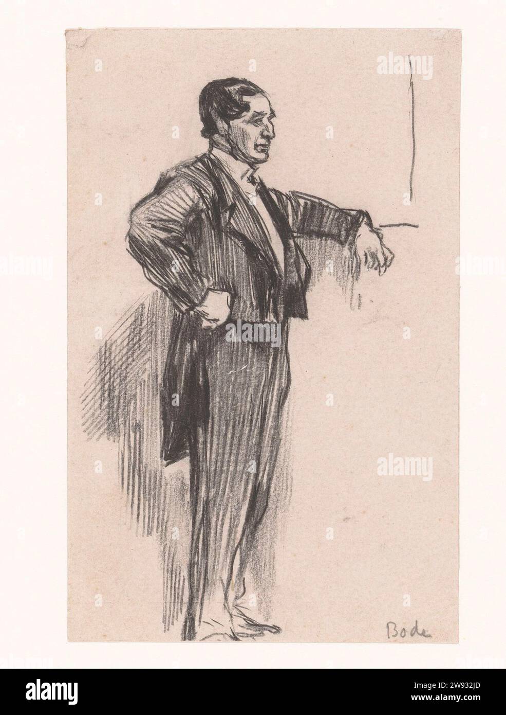 Bode of the Lower House, Pieter de Josselin de Jong, 1887 drawing Man ...