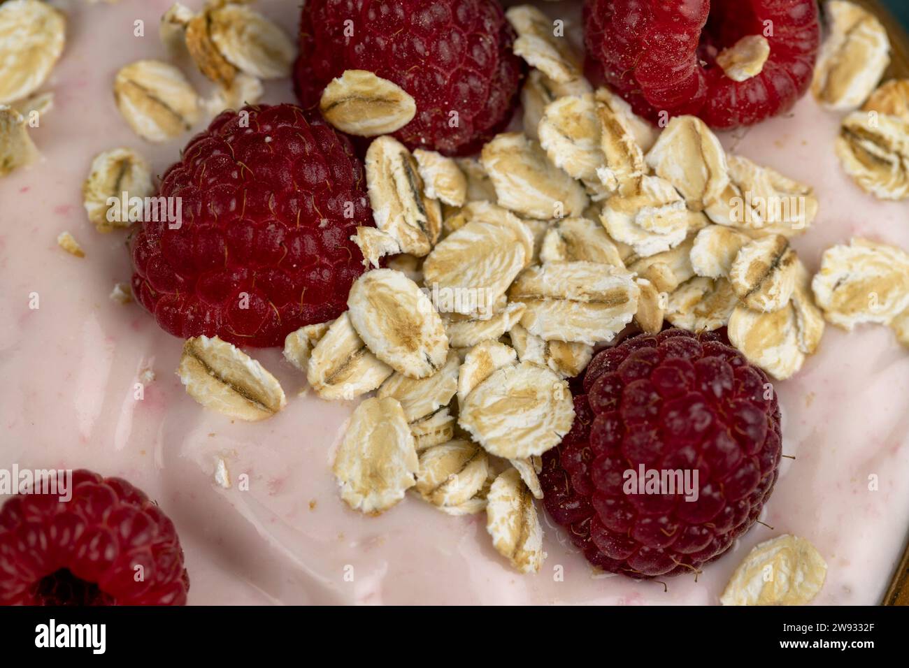 fresh yogurt with raspberry flavor, milk yogurt with raspberry flavor ...