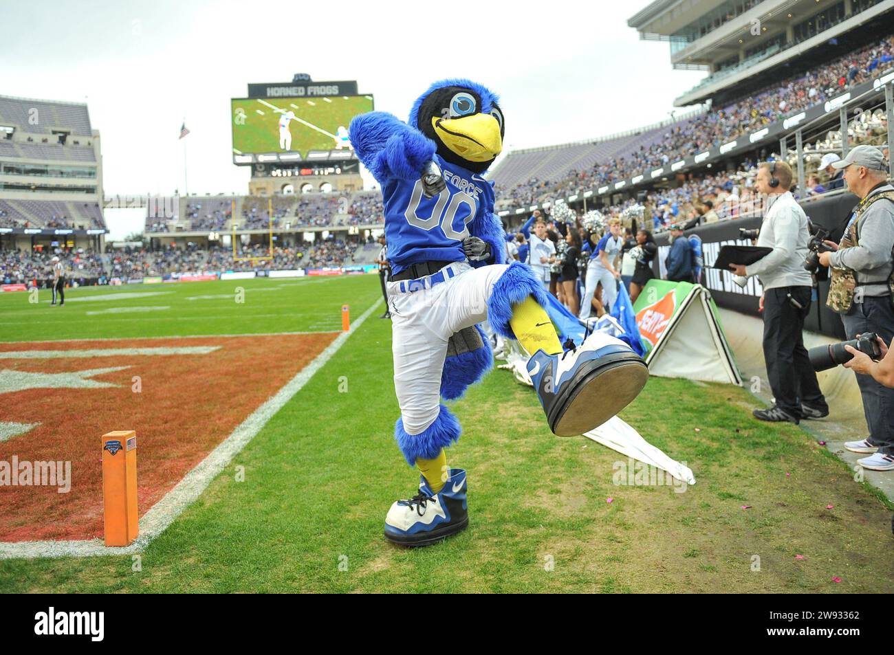 December 22, 2023: Air Force Falcons mascot The Bird performing on the ...