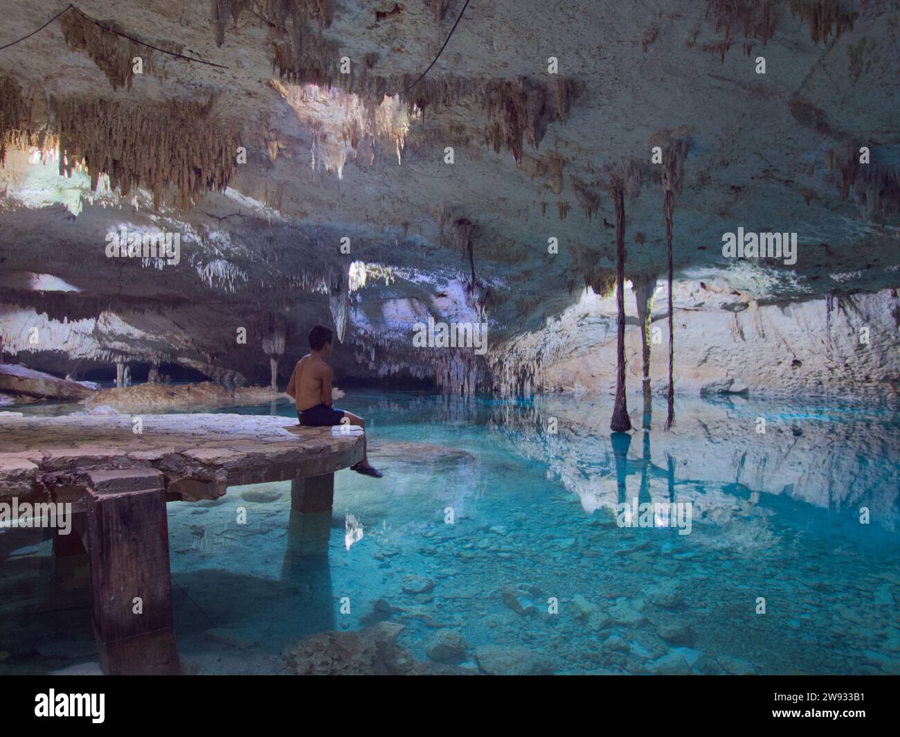 Swimming in cave mexico hi-res stock photography and images - Alamy