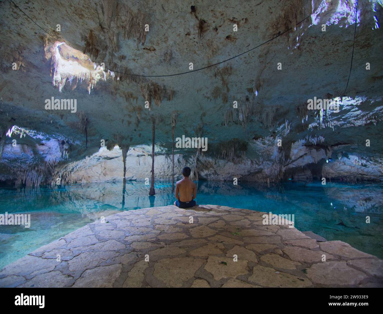 Swimming in cave mexico hi-res stock photography and images - Alamy