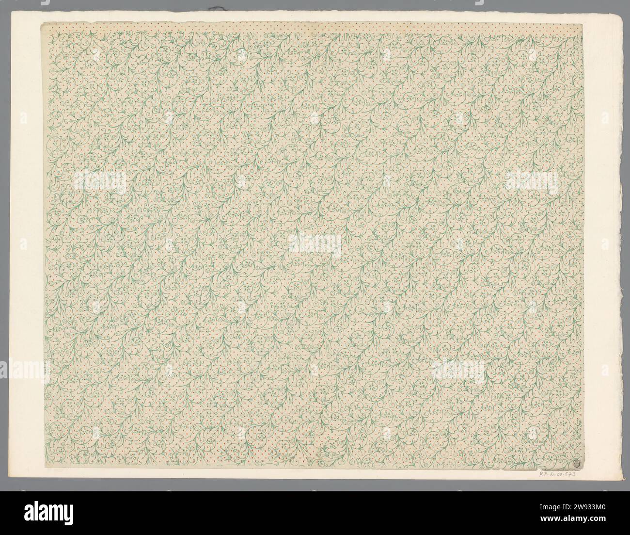 Leaf With Spreading Pattern Of Tippers And Dots Anonymous 1800 1900