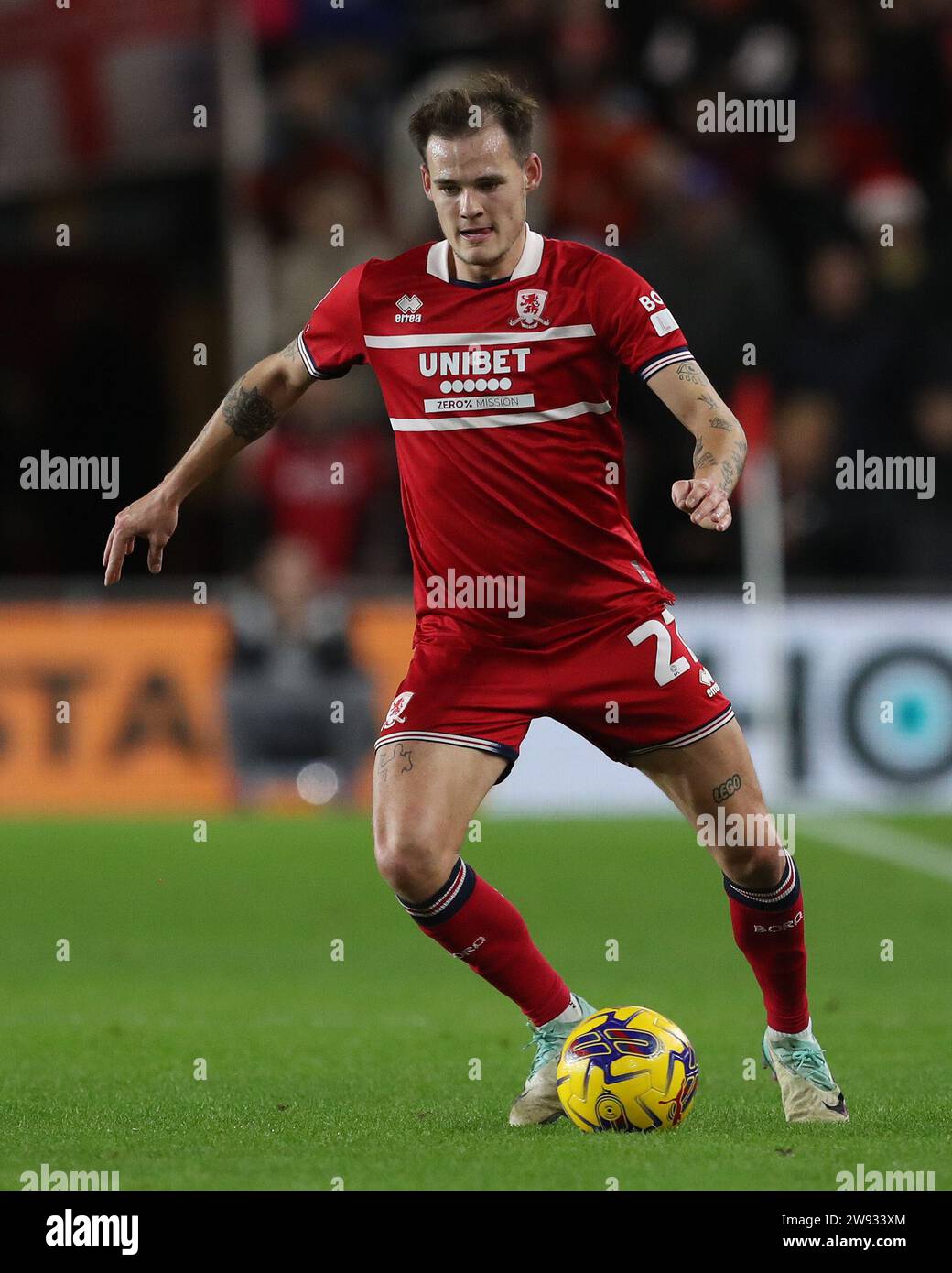 Middlesbrough, UK. 23rd Dec 2023. Lukas Engel of Middlesbrough during ...