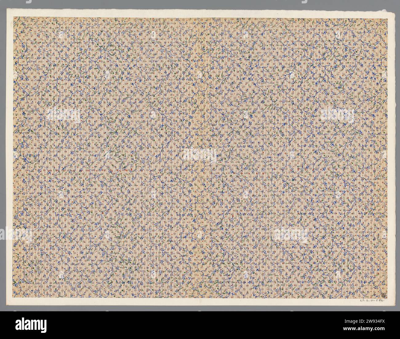 Sheet with spreading pattern of tendrils and lines Fond, Anonymous ...
