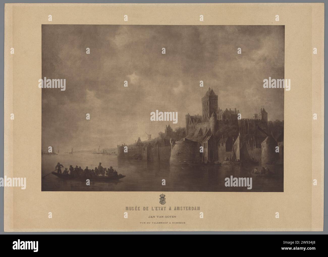 Photo production of a painting by Jan van Goyen, 'Het Valkhof in ...