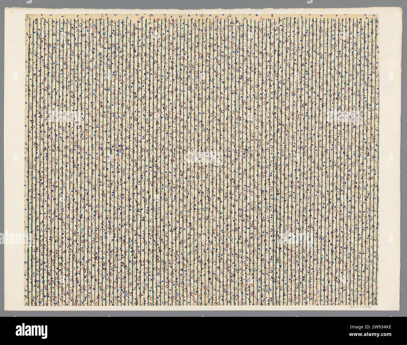 Line pattern leaf over the spreading pattern of ranks, Anonymous, 1800 ...