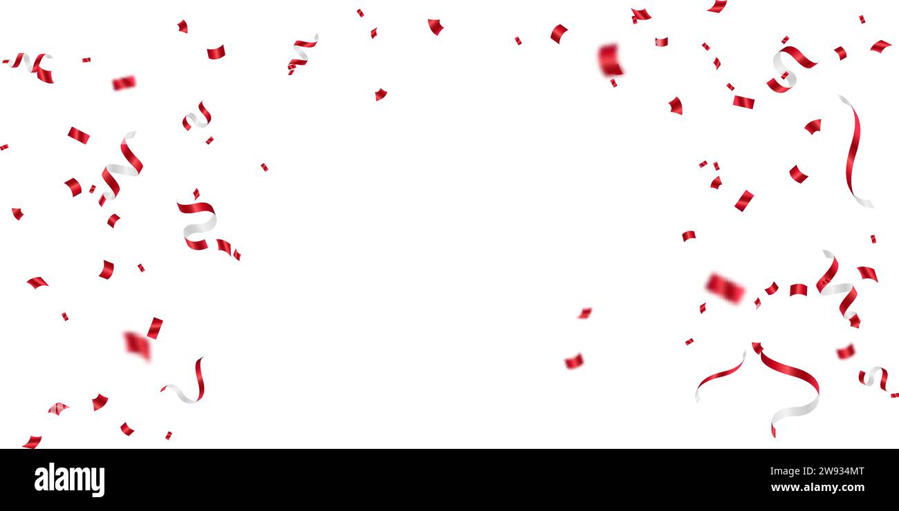 confetti background Beautiful red color for celebration party vector ...