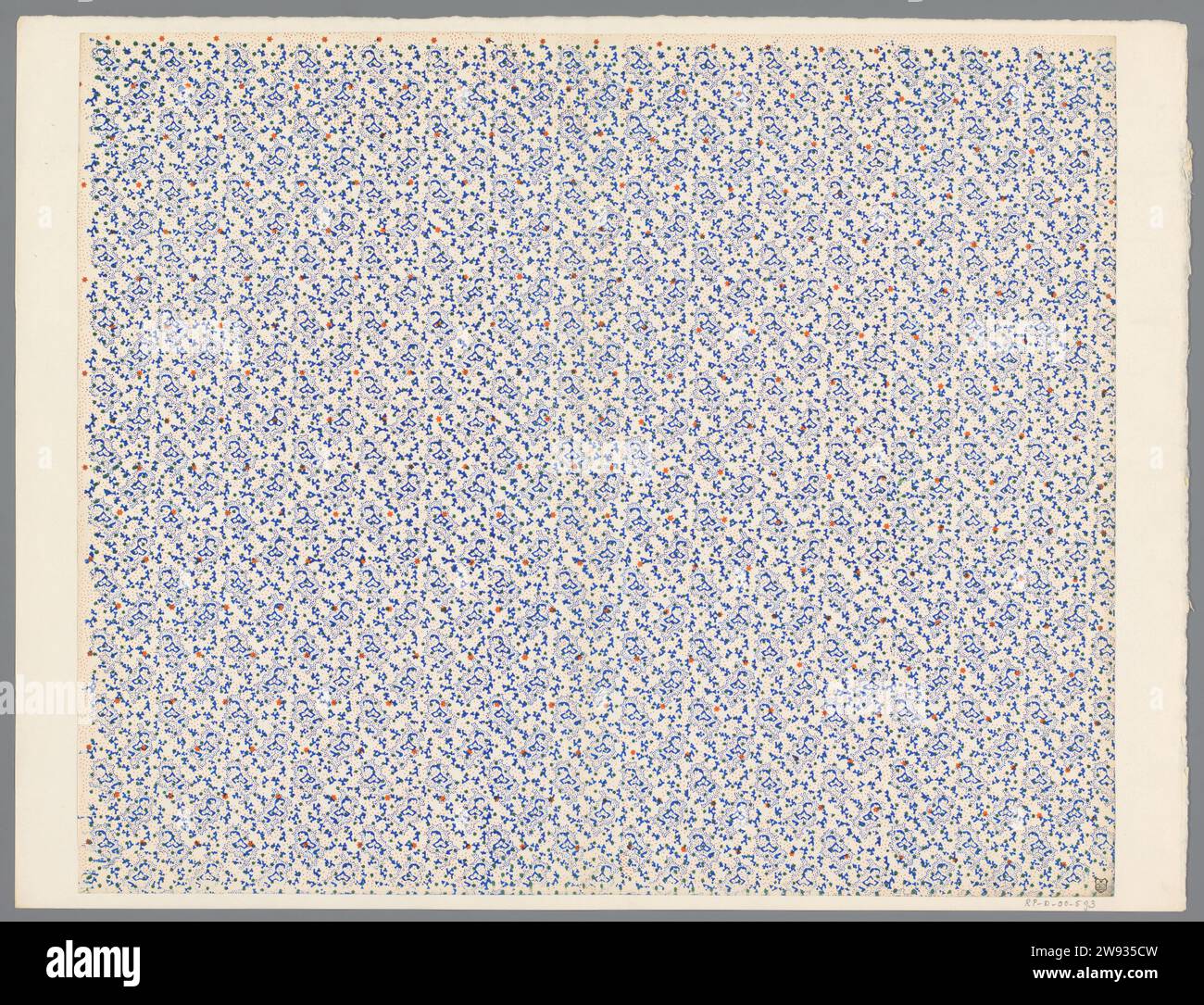 Leaf with spreading pattern of angular motif and stars with point stock ...