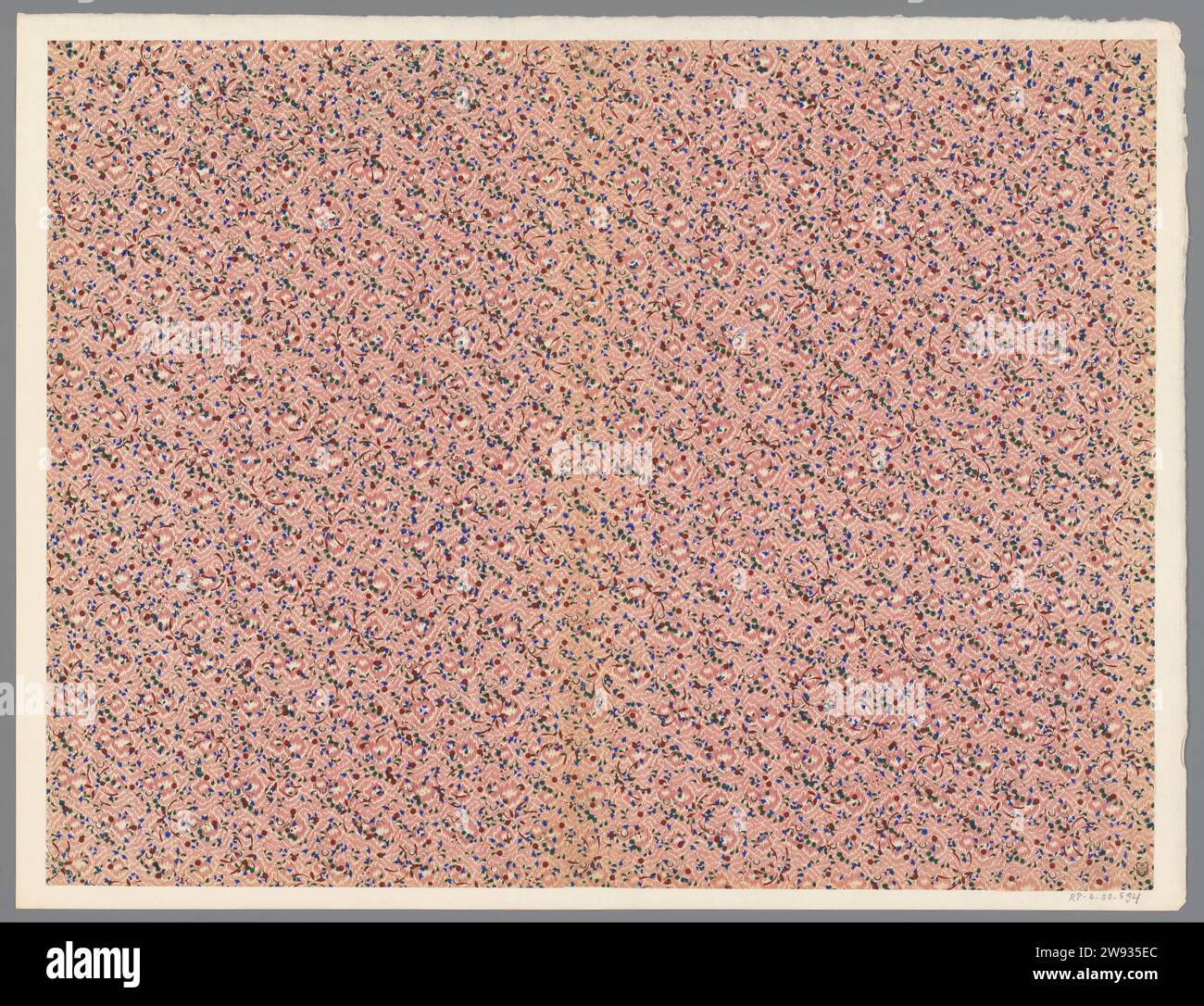 Leaf with spreading pattern of flower pattern on interrupted lines ...