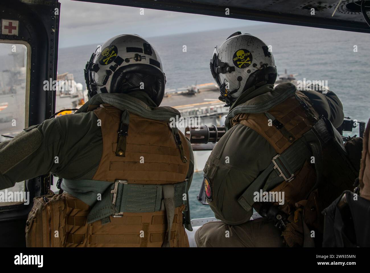 U.S. Marine Corps Gunnery Sgt. Cesar Camarena, left, and Cpl. Brendon ...