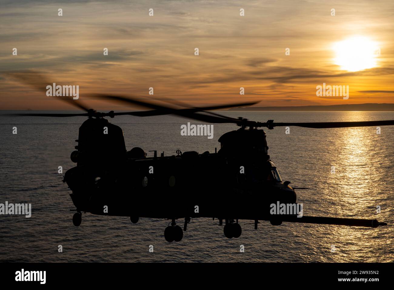 PACIFIC OCEAN (Dec. 10, 2023) - A U.S. Army MH-47G Chinook attached to ...